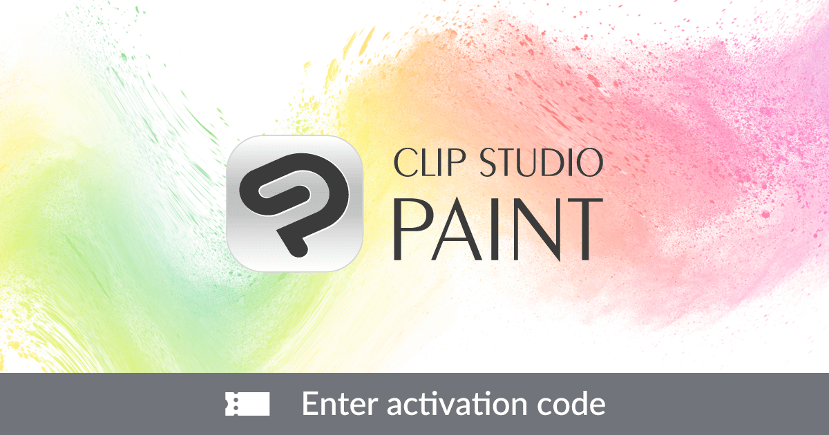 Register an Activation Code - Clip Studio Paint